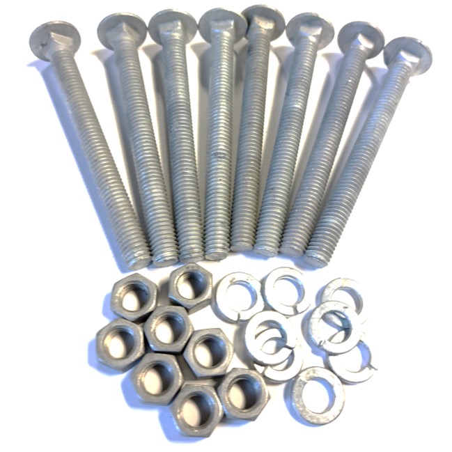 Carriage bolts kit 3/8'' x 4'' - 0014-4 - Dock Industries