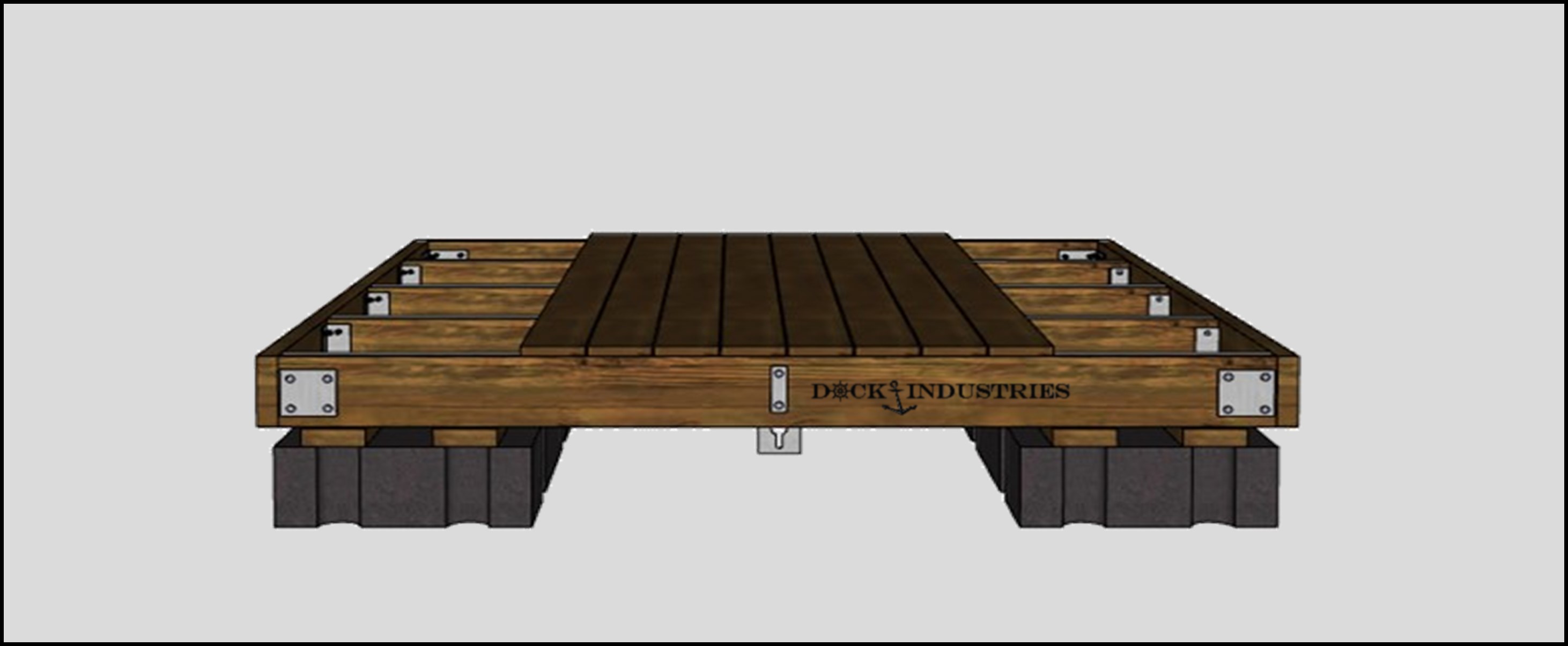Residential swim raft 8'x8' kit - Dock Industries