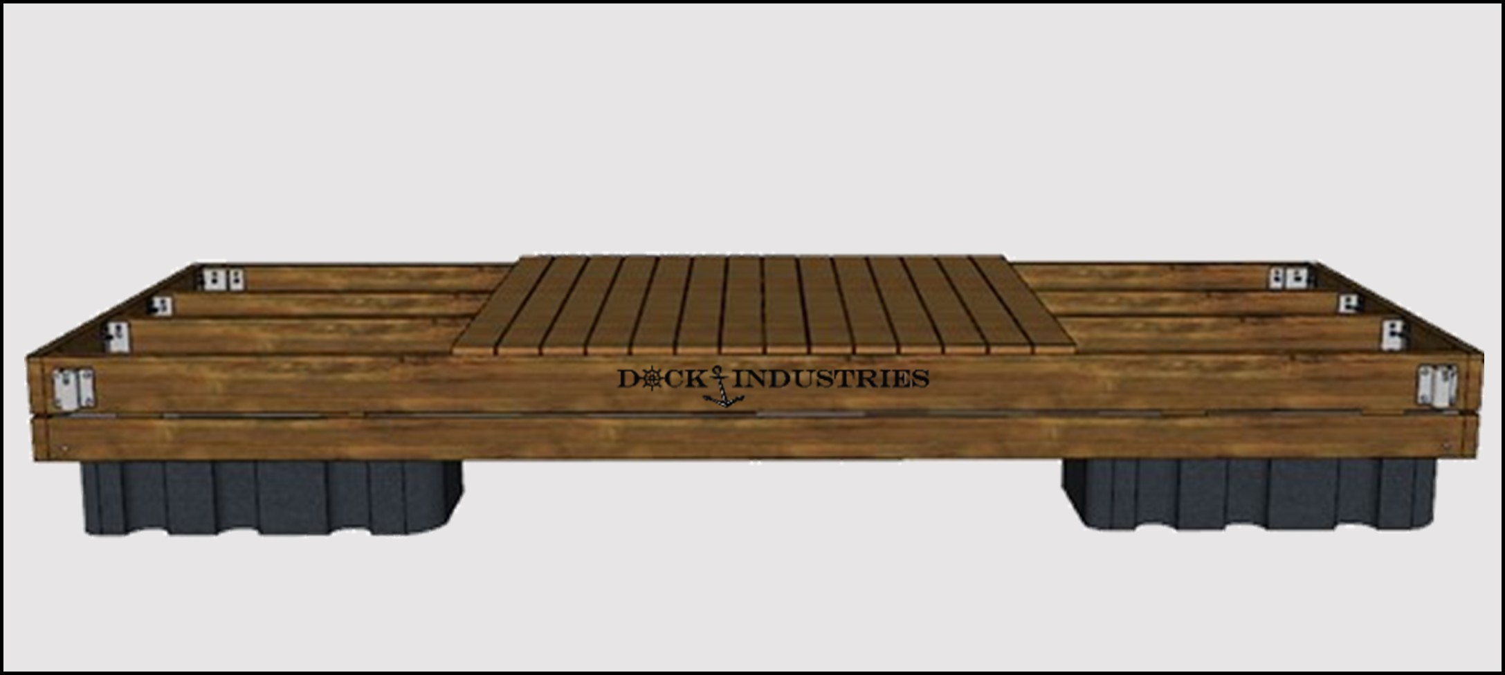 Commercial dock kit 6'x16' - For posts - Dock Industries