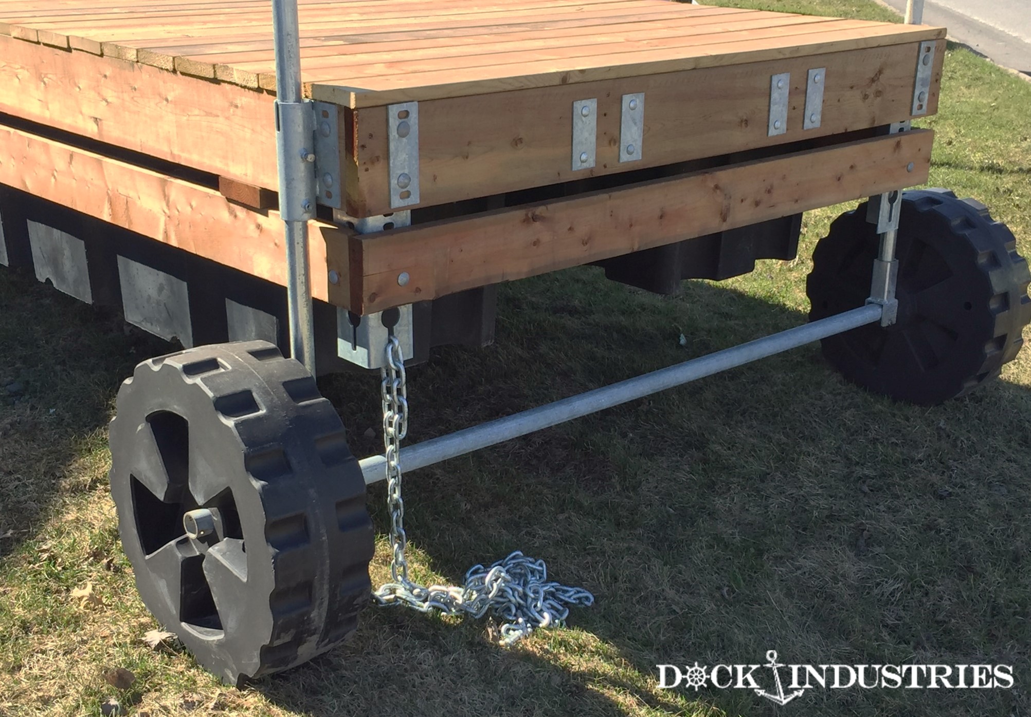 Kit of 2 T-brackets - for axle - 9004 - Dock Industries