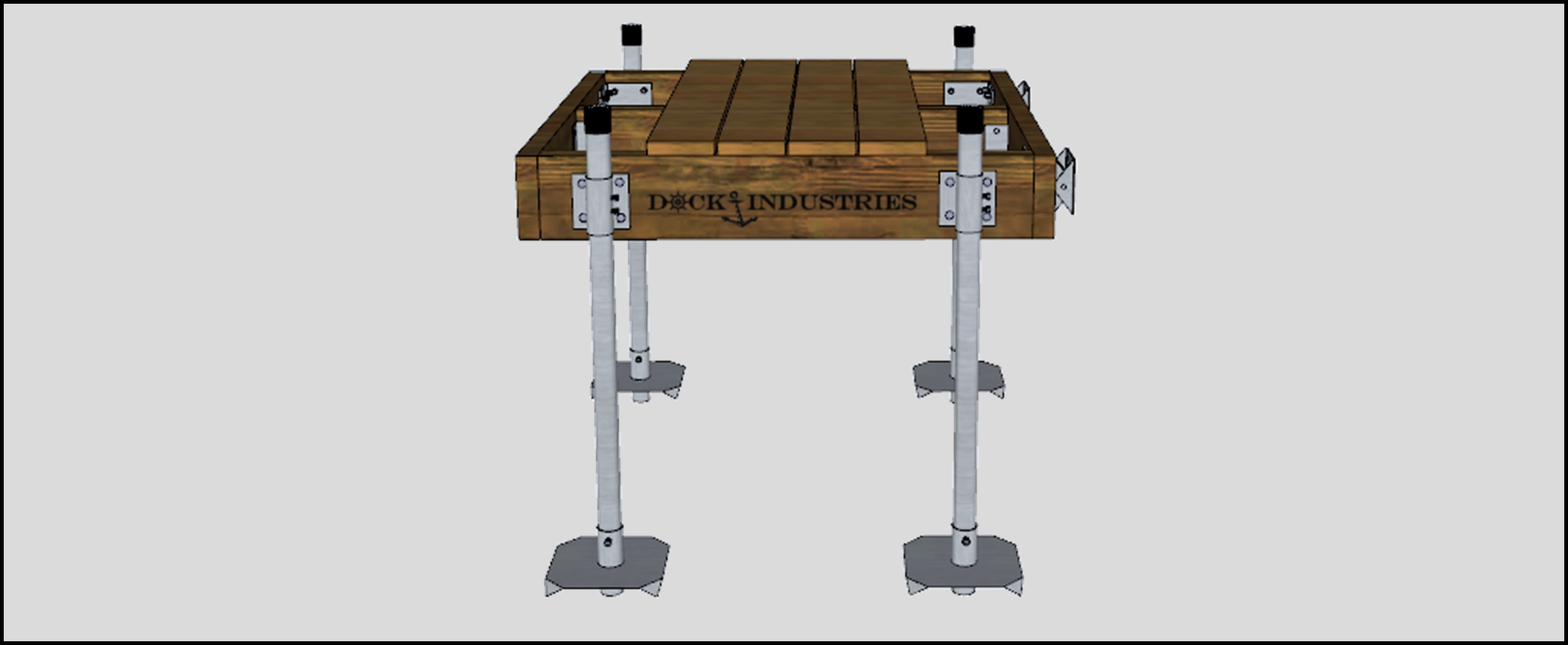 4' Residential fixed dock kit - Dock Industries